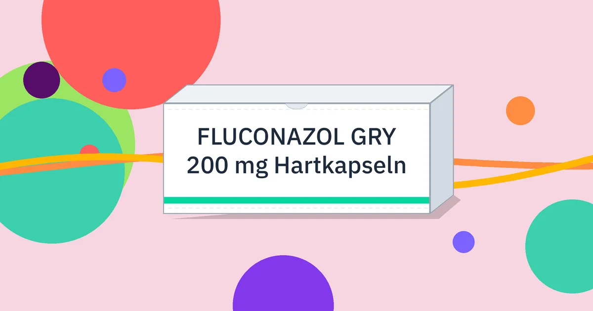 Symbolbild: Packung mit der Aufschrift FLUCONAZOL GRY 200 mg Hartkapseln (PZN 02810708) – Verfügbarkeit und Bezug in Apotheken in Frankfurt am Main