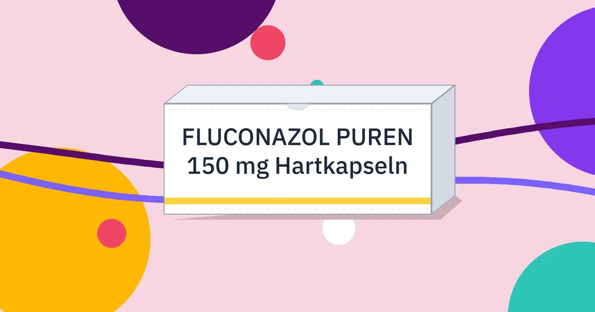 Symbolbild: Packung mit der Aufschrift FLUCONAZOL PUREN 150 mg Hartkapseln (PZN 11354787) – Verfügbarkeit und Bezug in Apotheken in Frankfurt am Main