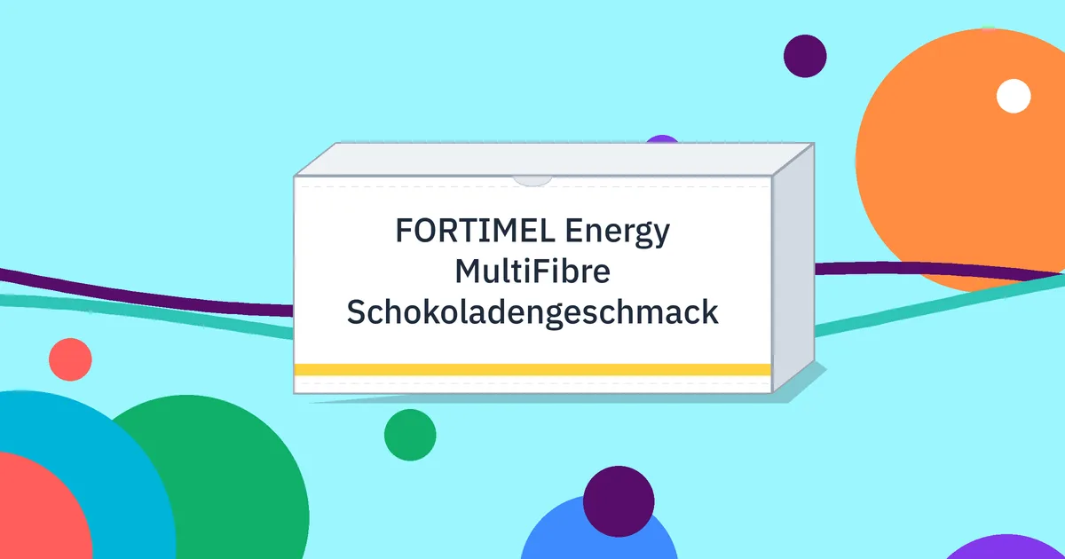 Symbolbild: Packung mit der Aufschrift FORTIMEL Energy MultiFibre Schokoladengeschmack (PZN 04775100) – Verfügbarkeit und Bezug in Apotheken in Frankfurt am Main