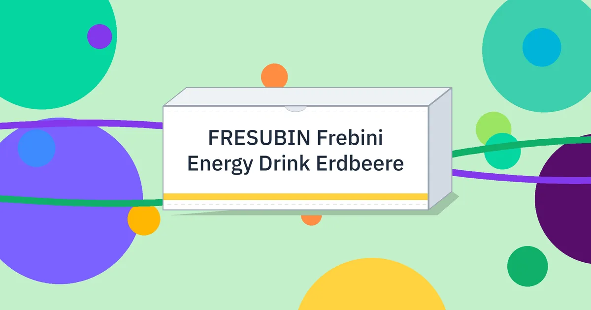 Symbolbild: Packung mit der Aufschrift FRESUBIN Frebini Energy Drink Erdbeere (PZN 14145096) – Verfügbarkeit und Bezug in Apotheken in Frankfurt am Main