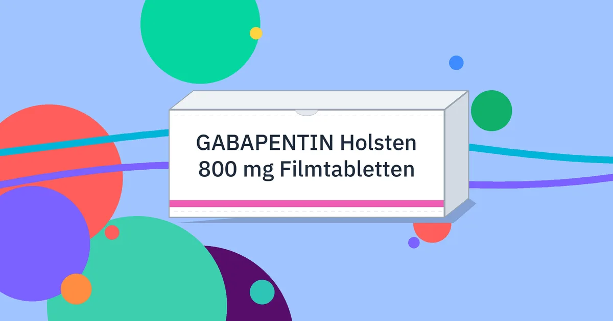 Symbolbild: Packung mit der Aufschrift GABAPENTIN Holsten 800 mg Filmtabletten (PZN 13248285) – Verfügbarkeit und Bezug in Apotheken in Frankfurt am Main