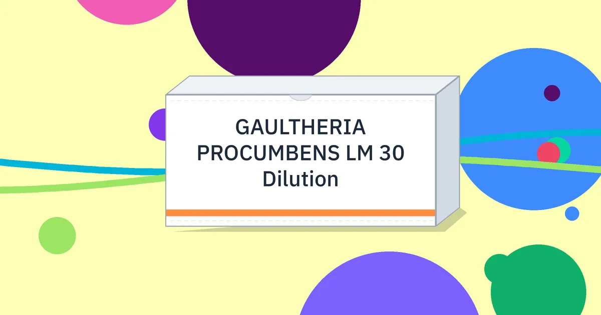 Symbolbild: Packung mit der Aufschrift GAULTHERIA PROCUMBENS LM 30 Dilution (PZN 13499202) – Verfügbarkeit und Bezug in Apotheken in Frankfurt am Main