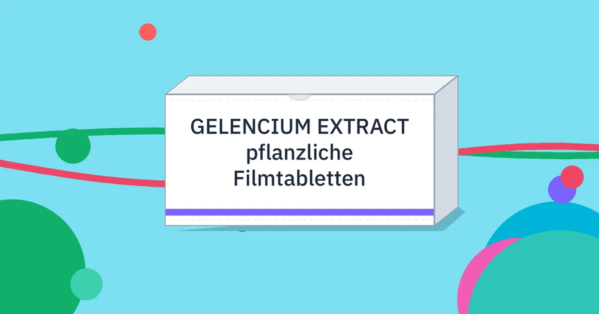 Symbolbild: Packung mit der Aufschrift GELENCIUM EXTRACT pflanzliche Filmtabletten (PZN 16236733) – Verfügbarkeit und Bezug in Apotheken in Frankfurt am Main