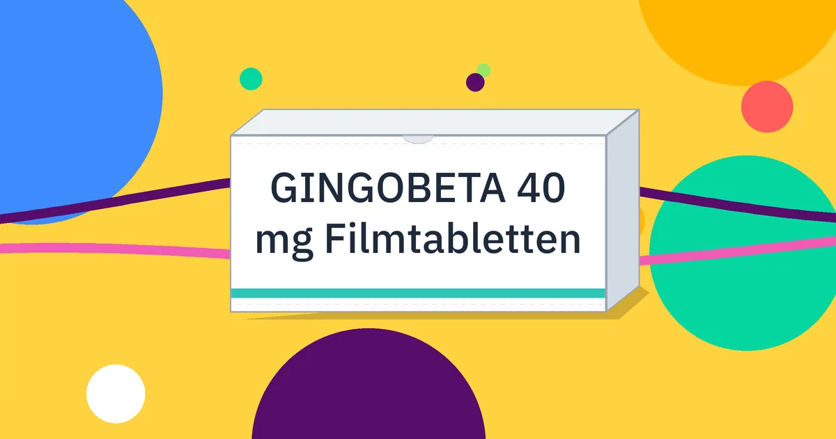 Symbolbild: Packung mit der Aufschrift GINGOBETA 40 mg Filmtabletten (PZN 12461611) – Verfügbarkeit und Bezug in Apotheken in Frankfurt am Main