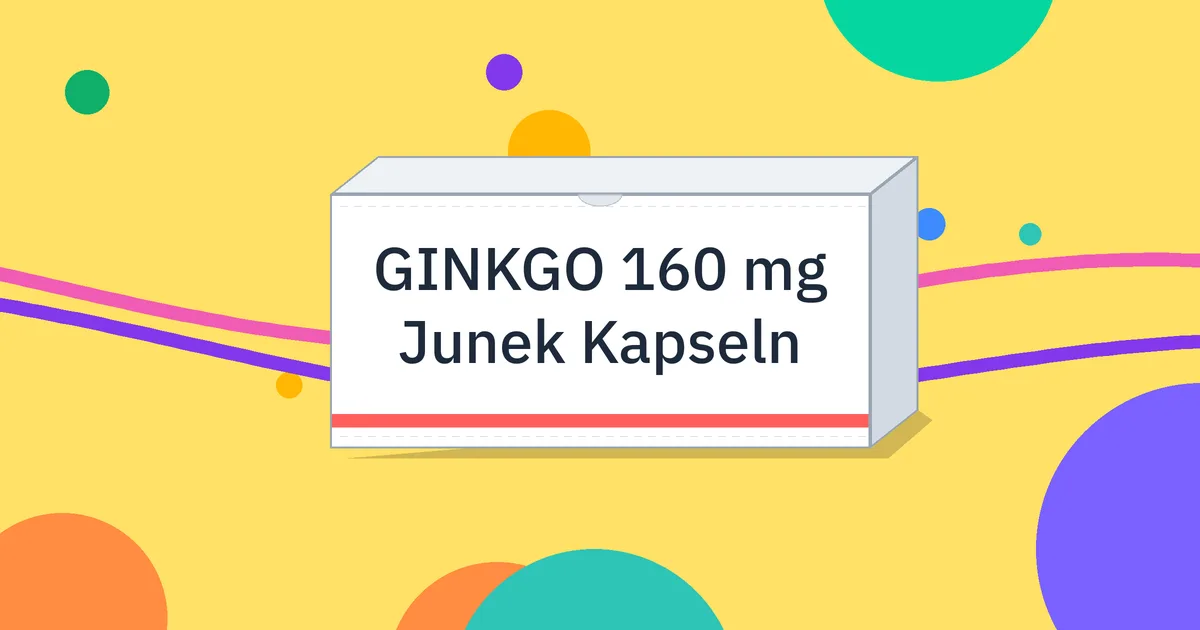 Symbolbild: Packung mit der Aufschrift GINKGO 160 mg Junek Kapseln (PZN 01644171) – Verfügbarkeit und Bezug in Apotheken in Frankfurt am Main