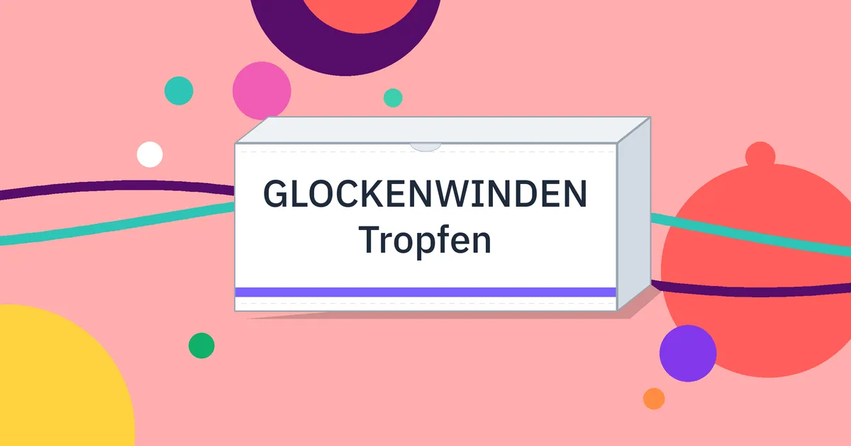 Symbolbild: Packung mit der Aufschrift GLOCKENWINDEN Tropfen (PZN 15191626) – Verfügbarkeit und Bezug in Apotheken in Frankfurt am Main