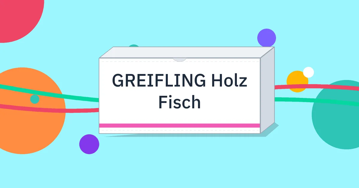 Symbolbild: Packung mit der Aufschrift GREIFLING Holz Fisch (PZN 13571744) – Verfügbarkeit und Bezug in Apotheken in Frankfurt am Main
