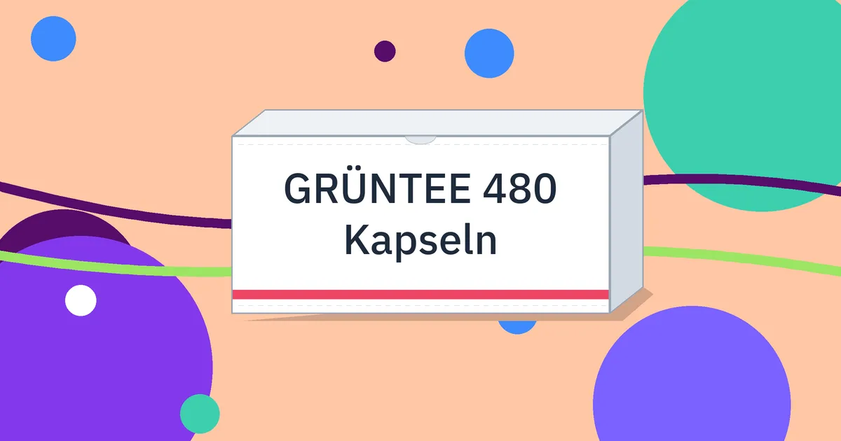 Symbolbild: Packung mit der Aufschrift GRÜNTEE 480 Kapseln (PZN 15191299) – Verfügbarkeit und Bezug in Apotheken in Frankfurt am Main