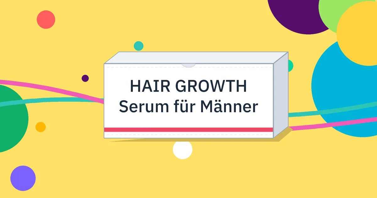 Symbolbild: Packung mit der Aufschrift HAIR GROWTH Serum für Männer (PZN 17862438) – Verfügbarkeit und Bezug in Apotheken in Frankfurt am Main