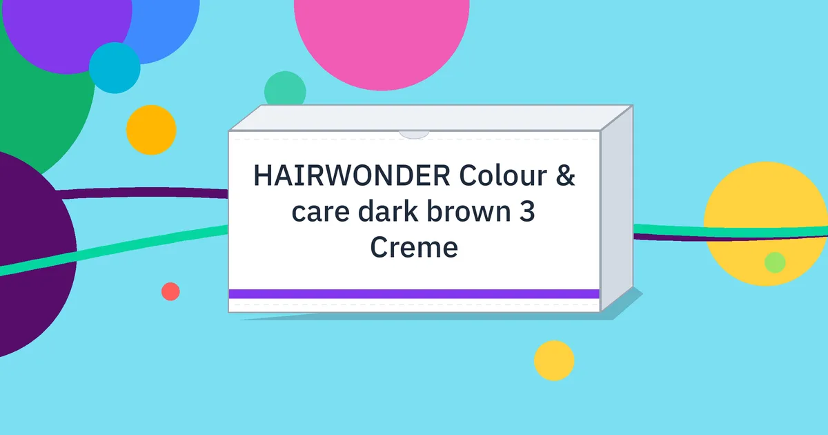 Symbolbild: Packung mit der Aufschrift HAIRWONDER Colour & care dark brown 3 Creme (PZN 09440611) – Verfügbarkeit und Bezug in Apotheken in Frankfurt am Main