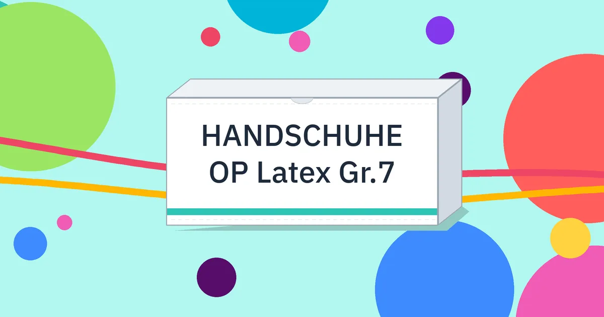 Symbolbild: Packung mit der Aufschrift HANDSCHUHE OP Latex Gr.7 (PZN 01727810) – Verfügbarkeit und Bezug in Apotheken in Frankfurt am Main