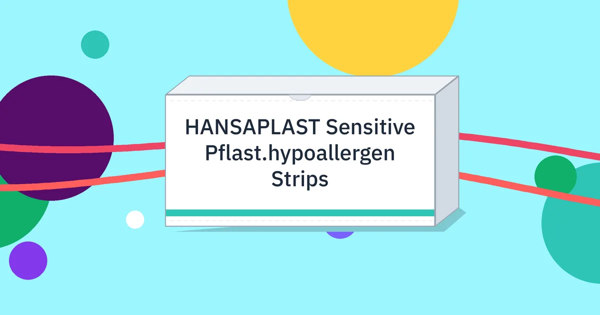 Symbolbild: Packung mit der Aufschrift HANSAPLAST Sensitive Pflast.hypoallergen Strips (PZN 16742784) – Verfügbarkeit und Bezug in Apotheken in Frankfurt am Main