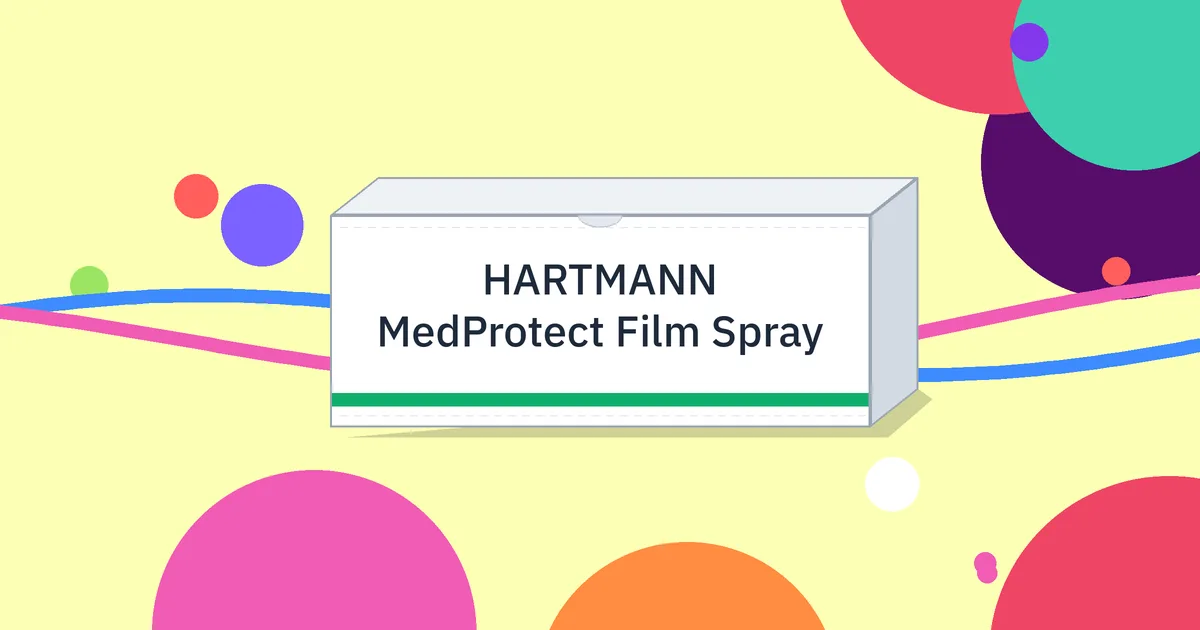 Symbolbild: Packung mit der Aufschrift HARTMANN MedProtect Film Spray (PZN 19960688) – Verfügbarkeit und Bezug in Apotheken in Frankfurt am Main