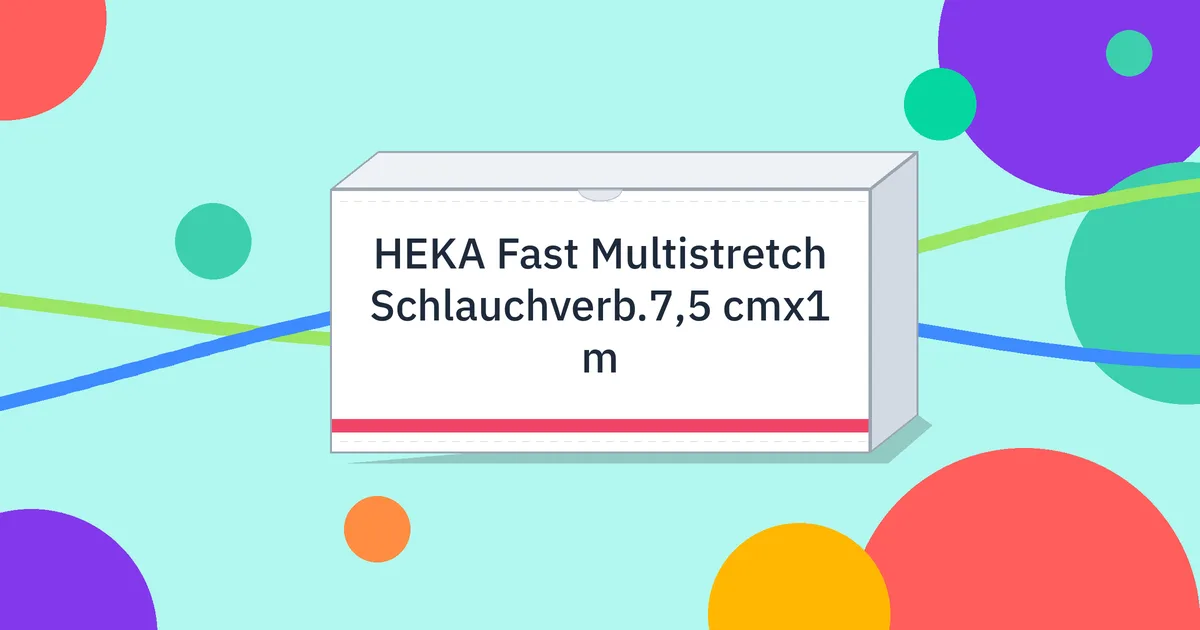 Symbolbild: Packung mit der Aufschrift HEKA Fast Multistretch Schlauchverb.7,5 cmx1 m (PZN 16824476) – Verfügbarkeit und Bezug in Apotheken in Frankfurt am Main