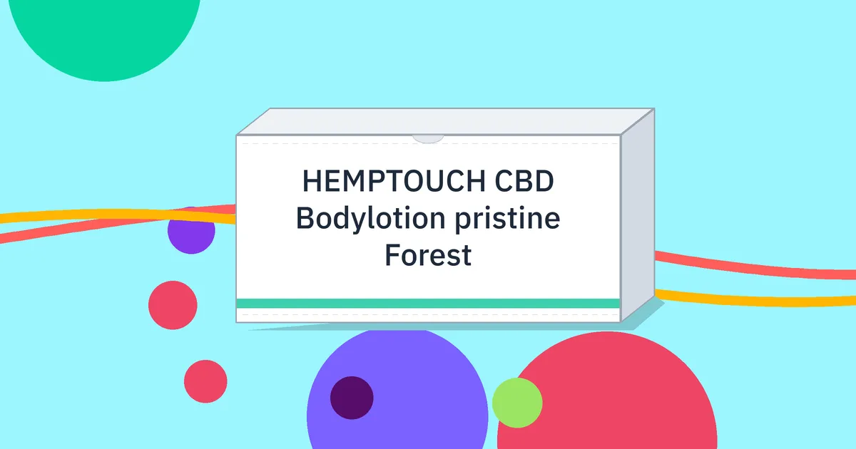 Symbolbild: Packung mit der Aufschrift HEMPTOUCH CBD Bodylotion pristine Forest (PZN 16812438) – Verfügbarkeit und Bezug in Apotheken in Frankfurt am Main