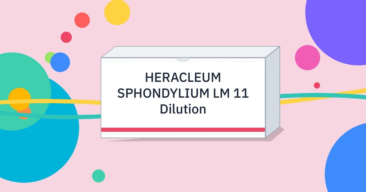 Symbolbild: Packung mit der Aufschrift HERACLEUM SPHONDYLIUM LM 11 Dilution (PZN 13552563) – Verfügbarkeit und Bezug in Apotheken in Frankfurt am Main