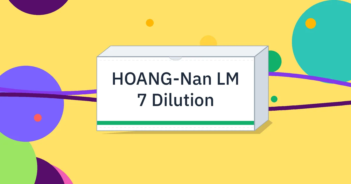 Symbolbild: Packung mit der Aufschrift HOANG-Nan LM 7 Dilution (PZN 12889208) – Verfügbarkeit und Bezug in Apotheken in Frankfurt am Main
