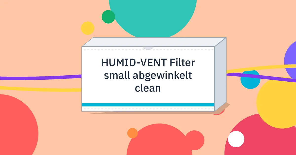 Symbolbild: Packung mit der Aufschrift HUMID-VENT Filter small abgewinkelt clean (PZN 05033470) – Verfügbarkeit und Bezug in Apotheken in Frankfurt am Main