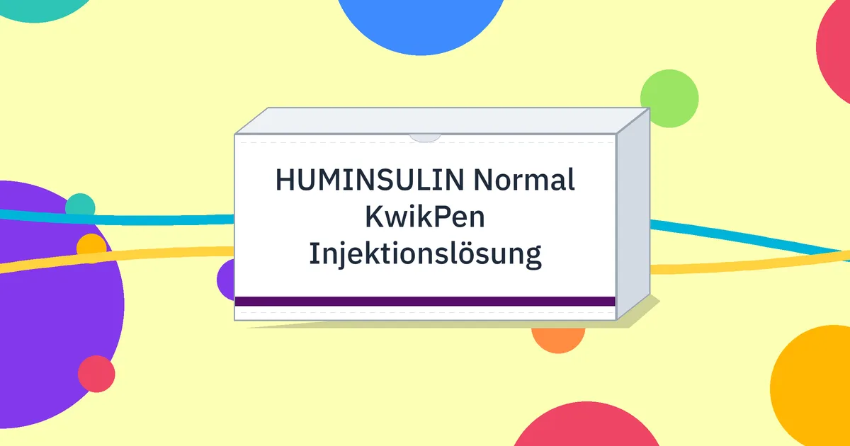 Symbolbild: Packung mit der Aufschrift HUMINSULIN Normal KwikPen Injektionslösung (PZN 06922060) – Verfügbarkeit und Bezug in Apotheken in Frankfurt am Main