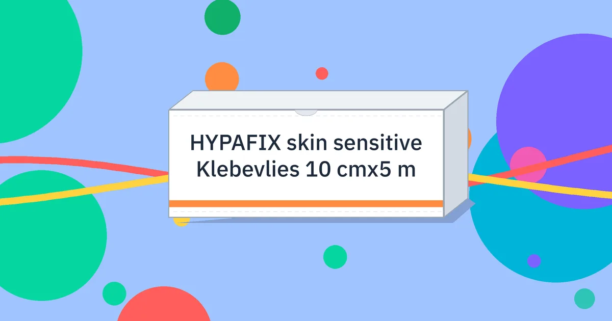 Symbolbild: Packung mit der Aufschrift HYPAFIX skin sensitive Klebevlies 10 cmx5 m (PZN 18841562) – Verfügbarkeit und Bezug in Apotheken in Frankfurt am Main