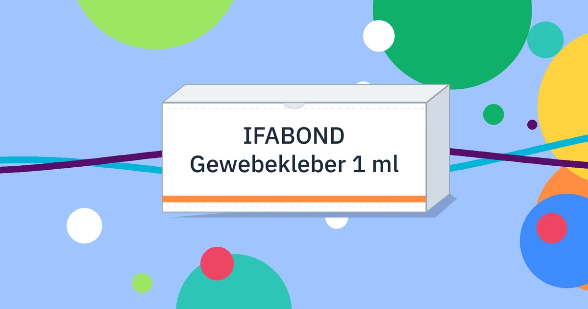 Symbolbild: Packung mit der Aufschrift IFABOND Gewebekleber 1 ml (PZN 19724769) – Verfügbarkeit und Bezug in Apotheken in Frankfurt am Main
