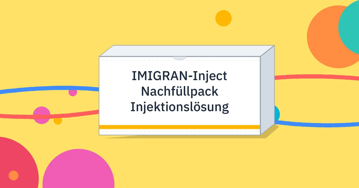 Symbolbild: Packung mit der Aufschrift IMIGRAN-Inject Nachfüllpack Injektionslösung (PZN 19279358) – Verfügbarkeit und Bezug in Apotheken in Frankfurt am Main