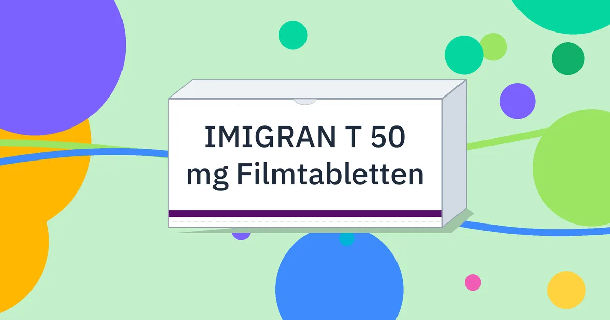 Symbolbild: Packung mit der Aufschrift IMIGRAN T 50 mg Filmtabletten (PZN 00686256) – Verfügbarkeit und Bezug in Apotheken in Frankfurt am Main
