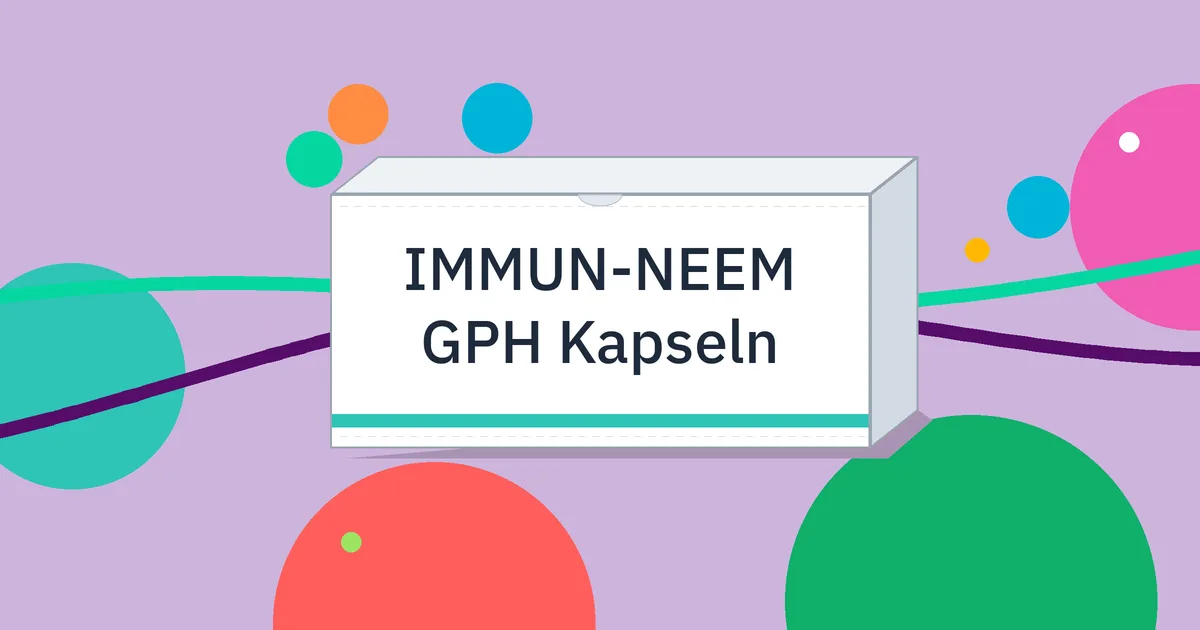 Symbolbild: Packung mit der Aufschrift IMMUN-NEEM GPH Kapseln (PZN 01078872) – Verfügbarkeit und Bezug in Apotheken in Frankfurt am Main
