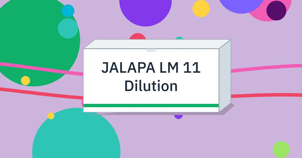 Symbolbild: Packung mit der Aufschrift JALAPA LM 11 Dilution (PZN 13561852) – Verfügbarkeit und Bezug in Apotheken in Frankfurt am Main