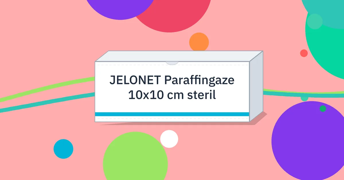 Symbolbild: Packung mit der Aufschrift JELONET Paraffingaze 10x10 cm steril (PZN 09612756) – Verfügbarkeit und Bezug in Apotheken in Frankfurt am Main