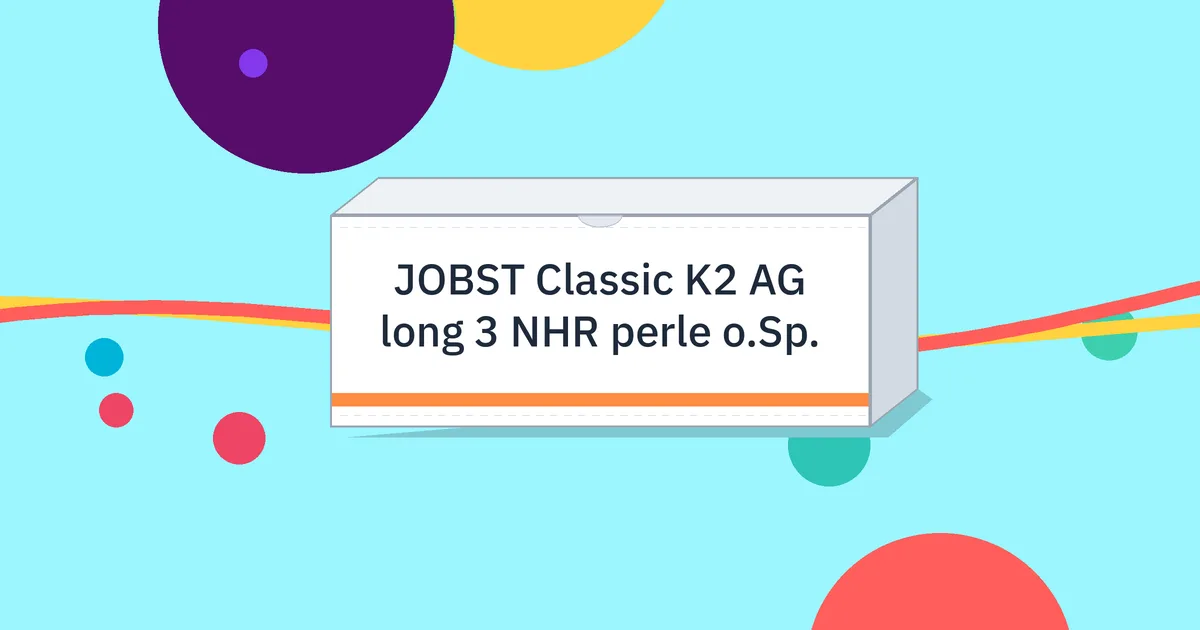 Symbolbild: Packung mit der Aufschrift JOBST Classic K2 AG long 3 NHR perle o.Sp. (PZN 10726560) – Verfügbarkeit und Bezug in Apotheken in Frankfurt am Main