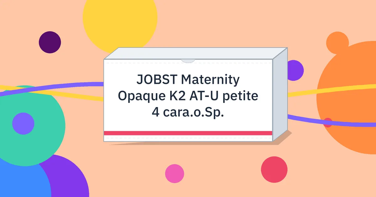 Symbolbild: Packung mit der Aufschrift JOBST Maternity Opaque K2 AT-U petite 4 cara.o.Sp. (PZN 15851815) – Verfügbarkeit und Bezug in Apotheken in Frankfurt am Main