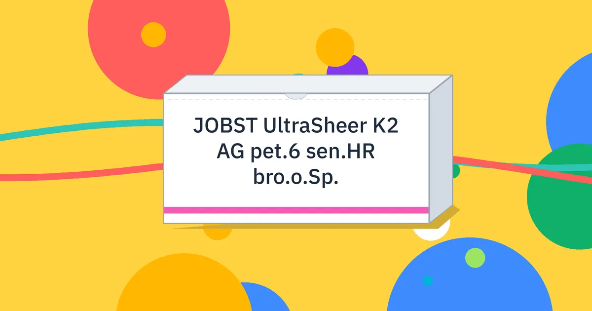 Symbolbild: Packung mit der Aufschrift JOBST UltraSheer K2 AG pet.6 sen.HR bro.o.Sp. (PZN 13143126) – Verfügbarkeit und Bezug in Apotheken in Frankfurt am Main