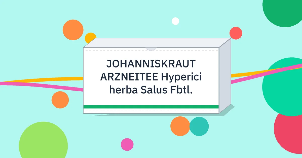 Symbolbild: Packung mit der Aufschrift JOHANNISKRAUT ARZNEITEE Hyperici herba Salus Fbtl. (PZN 05371882) – Verfügbarkeit und Bezug in Apotheken in Frankfurt am Main
