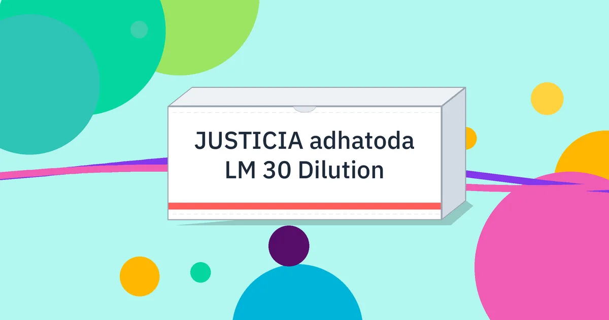 Symbolbild: Packung mit der Aufschrift JUSTICIA adhatoda LM 30 Dilution (PZN 13565790) – Verfügbarkeit und Bezug in Apotheken in Frankfurt am Main