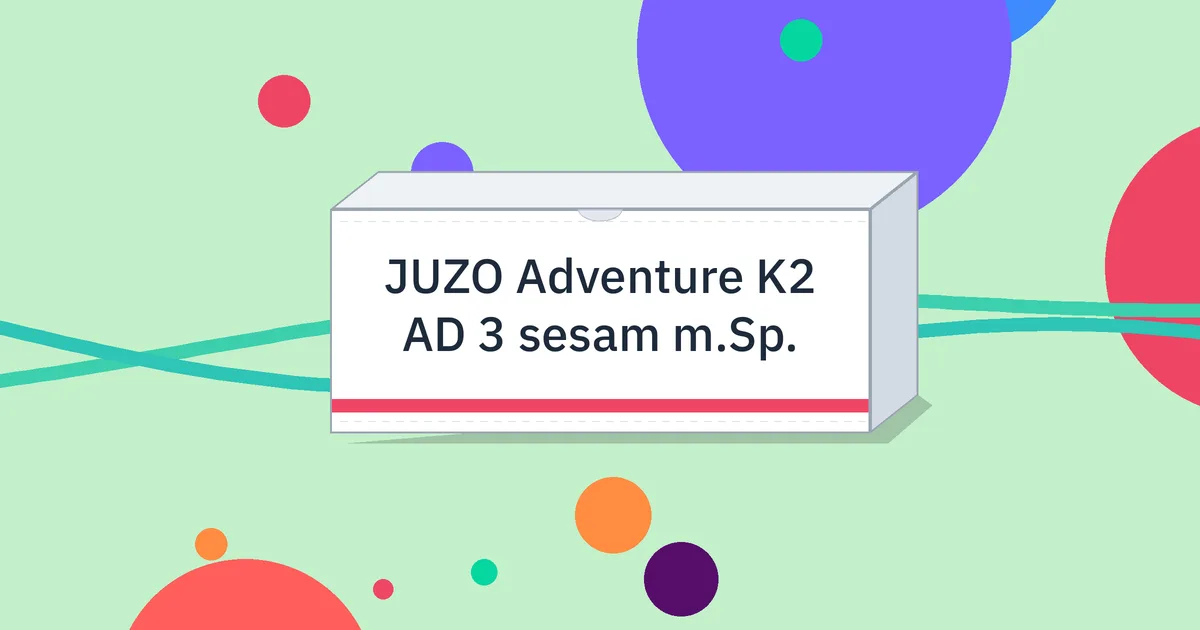 Symbolbild: Packung mit der Aufschrift JUZO Adventure K2 AD 3 sesam m.Sp. (PZN 16494493) – Verfügbarkeit und Bezug in Apotheken in Frankfurt am Main