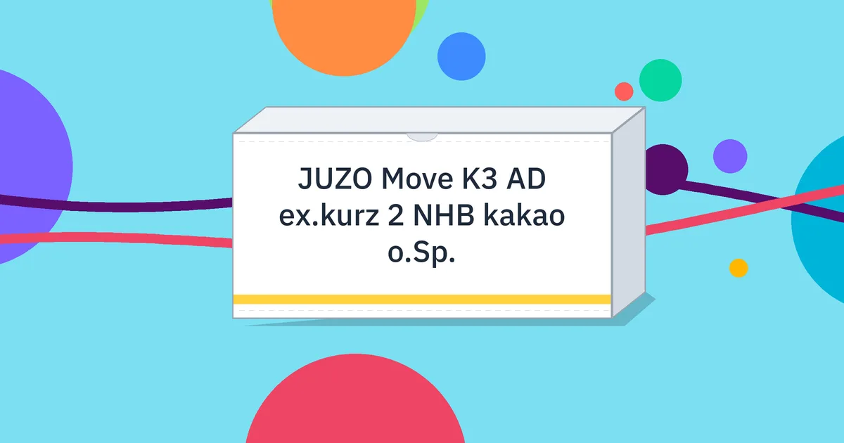 Symbolbild: Packung mit der Aufschrift JUZO Move K3 AD ex.kurz 2 NHB kakao o.Sp. (PZN 18574138) – Verfügbarkeit und Bezug in Apotheken in Frankfurt am Main