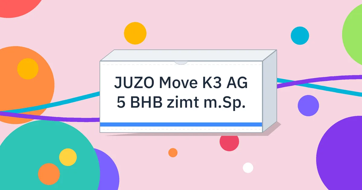 Symbolbild: Packung mit der Aufschrift JUZO Move K3 AG 5 BHB zimt m.Sp. (PZN 18575652) – Verfügbarkeit und Bezug in Apotheken in Frankfurt am Main