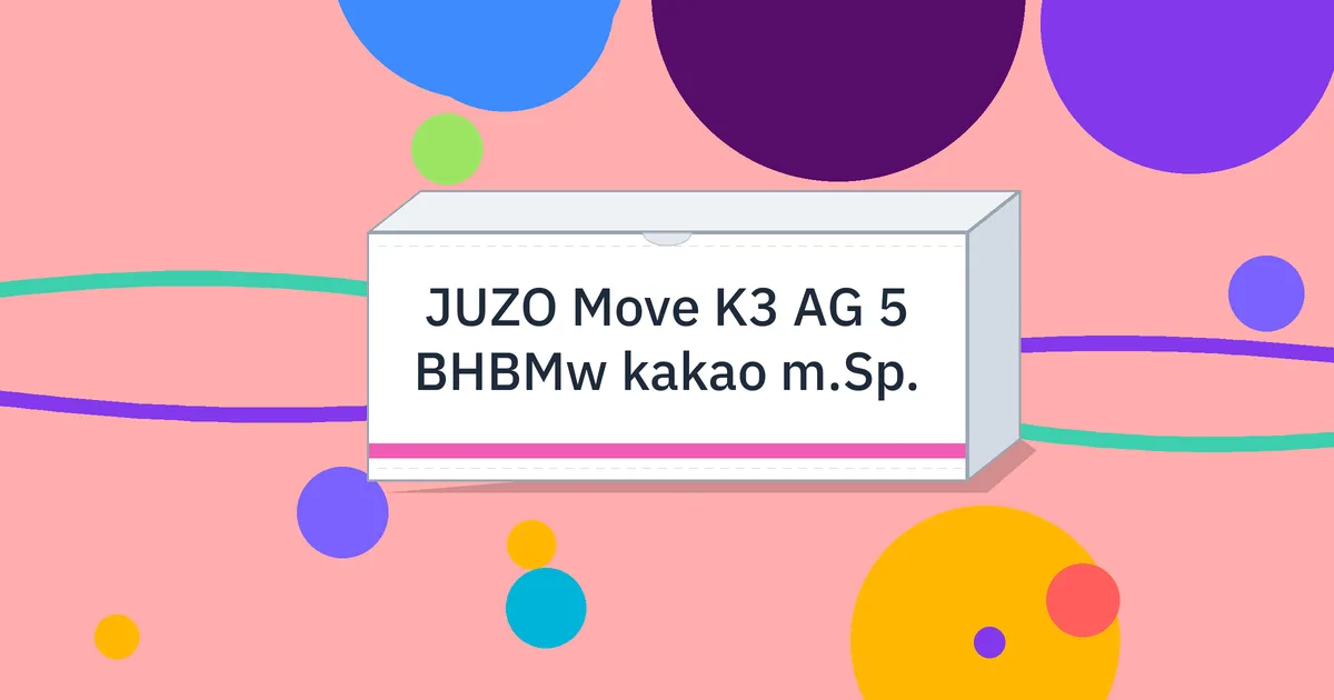 Symbolbild: Packung mit der Aufschrift JUZO Move K3 AG 5 BHBMw kakao m.Sp. (PZN 18588258) – Verfügbarkeit und Bezug in Apotheken in Frankfurt am Main