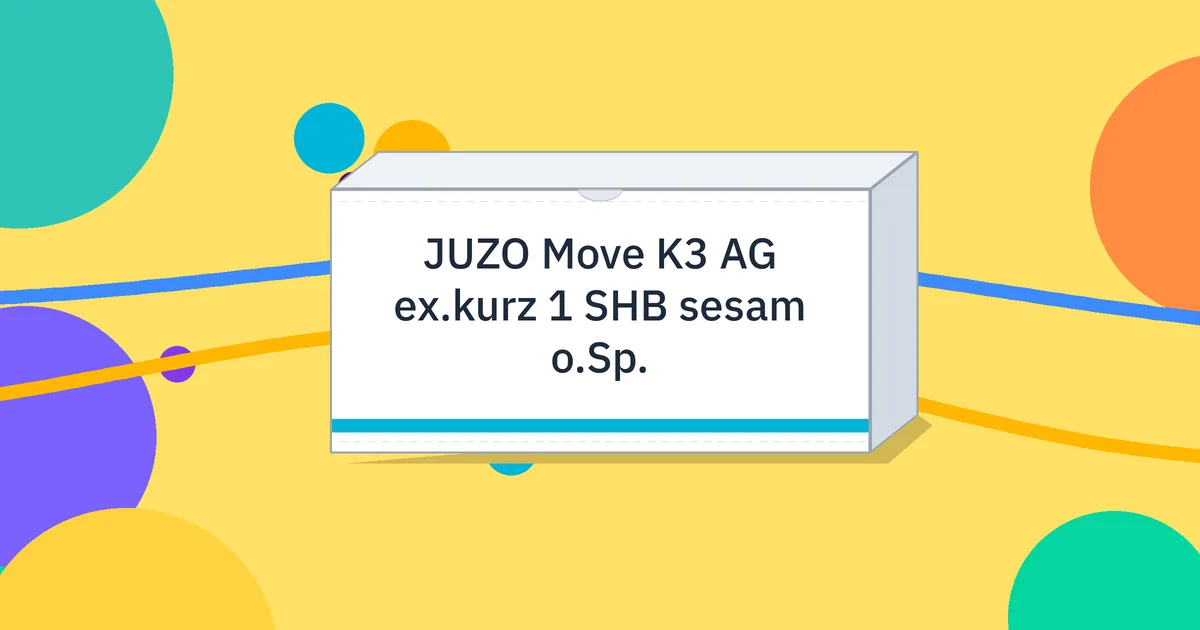 Symbolbild: Packung mit der Aufschrift JUZO Move K3 AG ex.kurz 1 SHB sesam o.Sp. (PZN 18585372) – Verfügbarkeit und Bezug in Apotheken in Frankfurt am Main