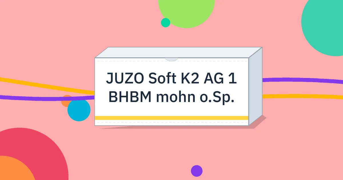 Symbolbild: Packung mit der Aufschrift JUZO Soft K2 AG 1 BHBM mohn o.Sp. (PZN 14861131) – Verfügbarkeit und Bezug in Apotheken in Frankfurt am Main