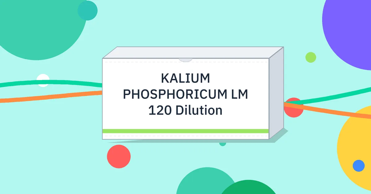 Symbolbild: Packung mit der Aufschrift KALIUM PHOSPHORICUM LM 120 Dilution (PZN 12924850) – Verfügbarkeit und Bezug in Apotheken in Frankfurt am Main