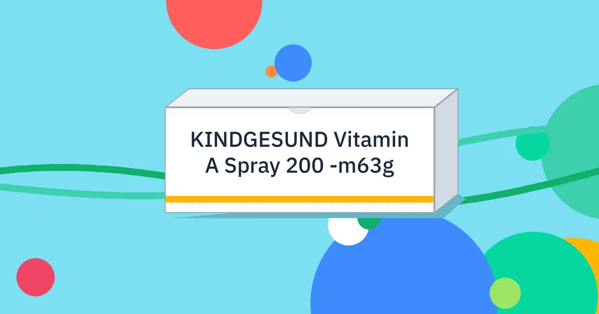 Symbolbild: Packung mit der Aufschrift KINDGESUND Vitamin A Spray 200 -m63g (PZN 19422927) – Verfügbarkeit und Bezug in Apotheken in Frankfurt am Main