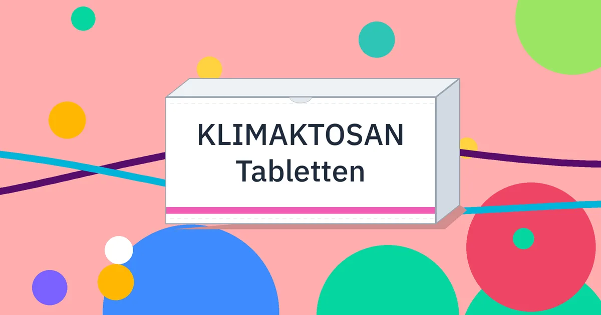 Symbolbild: Packung mit der Aufschrift KLIMAKTOSAN Tabletten (PZN 08489213) – Verfügbarkeit und Bezug in Apotheken in Frankfurt am Main