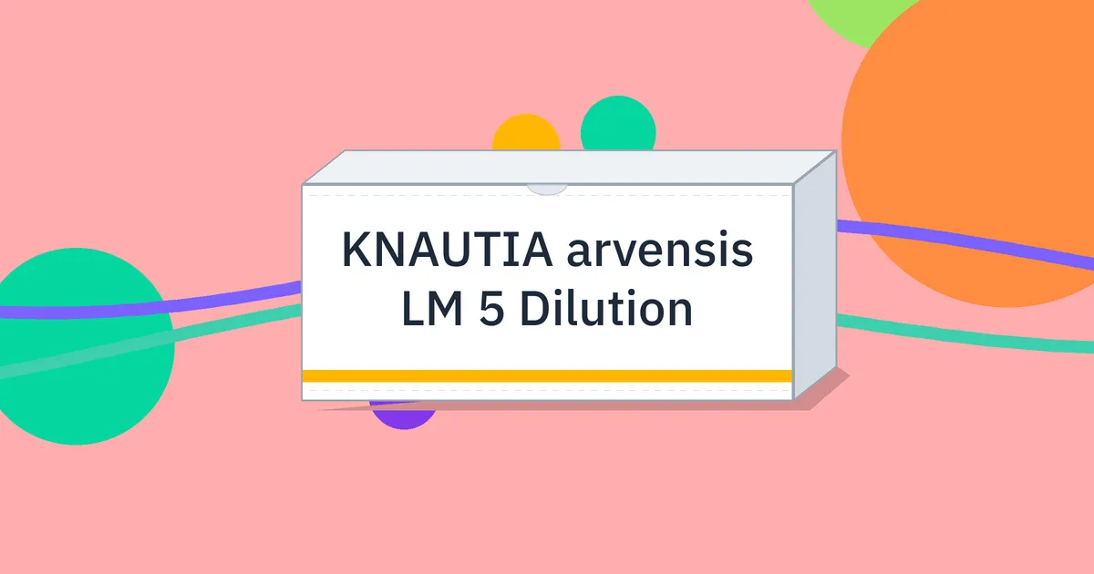 Symbolbild: Packung mit der Aufschrift KNAUTIA arvensis LM 5 Dilution (PZN 13518885) – Verfügbarkeit und Bezug in Apotheken in Frankfurt am Main