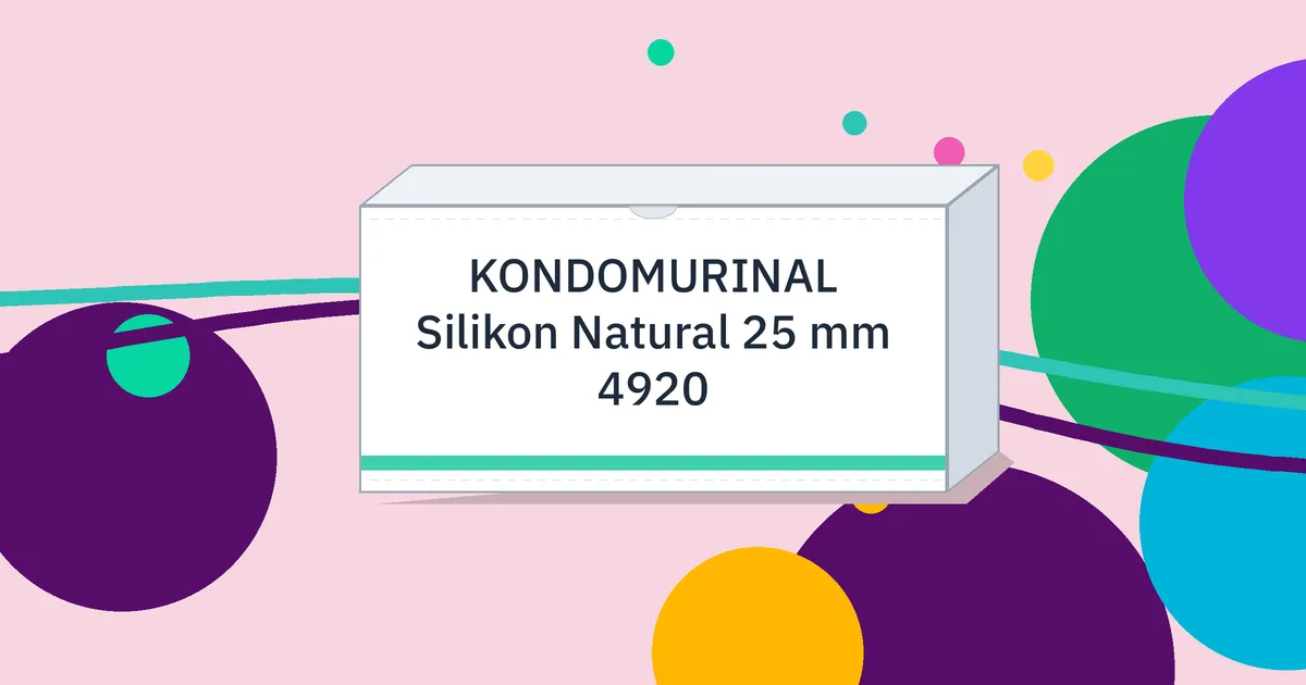 Symbolbild: Packung mit der Aufschrift KONDOMURINAL Silikon Natural 25 mm 4920 (PZN 08747454) – Verfügbarkeit und Bezug in Apotheken in Frankfurt am Main