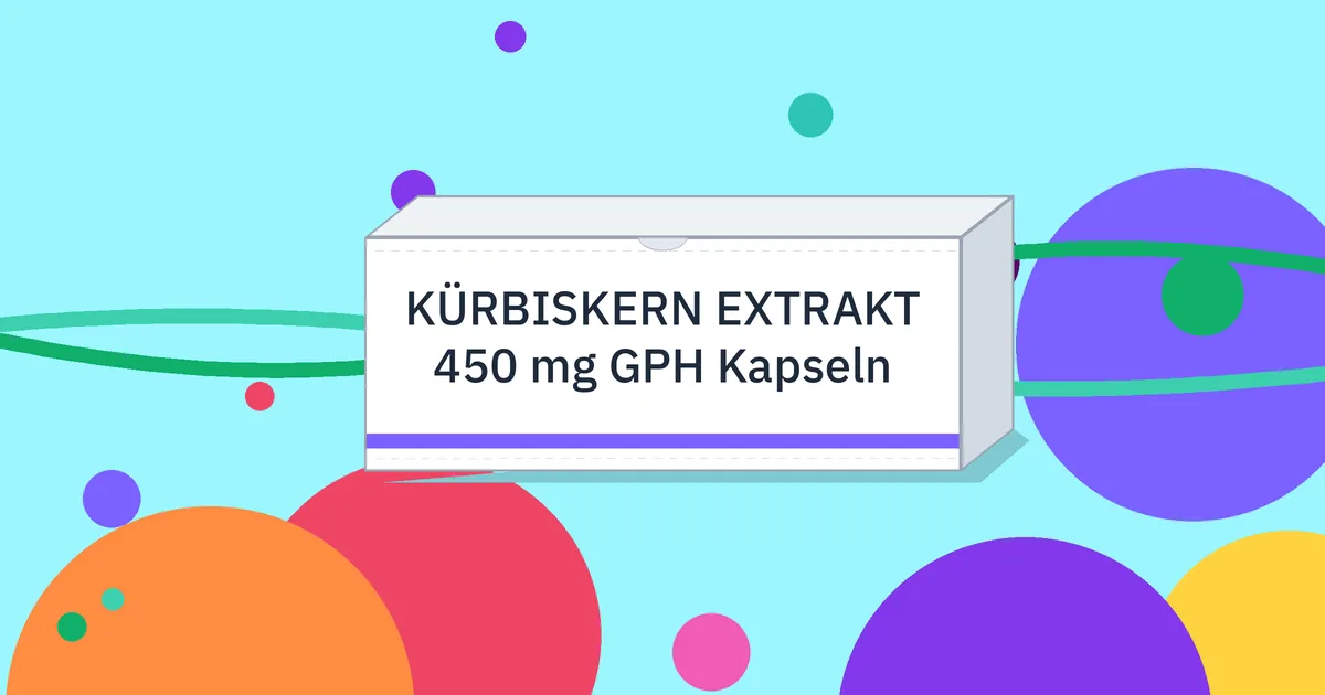 Symbolbild: Packung mit der Aufschrift KÜRBISKERN EXTRAKT 450 mg GPH Kapseln (PZN 13425830) – Verfügbarkeit und Bezug in Apotheken in Frankfurt am Main