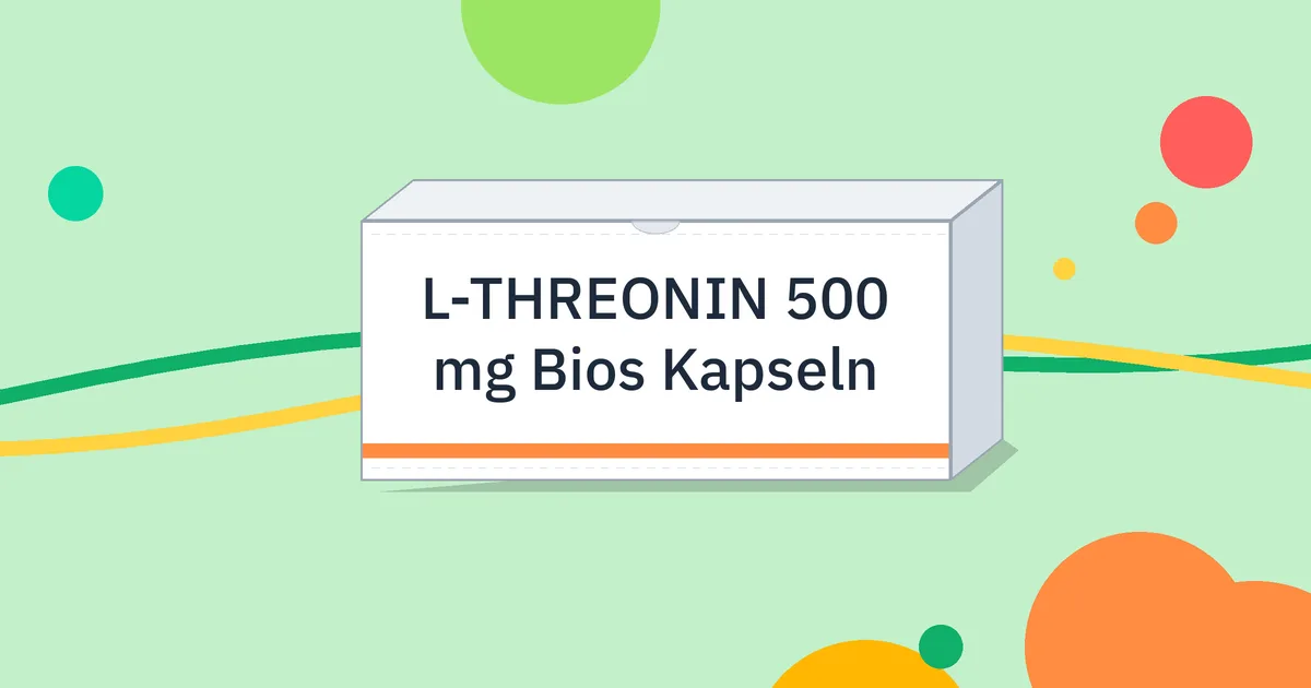 Symbolbild: Packung mit der Aufschrift L-THREONIN 500 mg Bios Kapseln (PZN 04898452) – Verfügbarkeit und Bezug in Apotheken in Frankfurt am Main