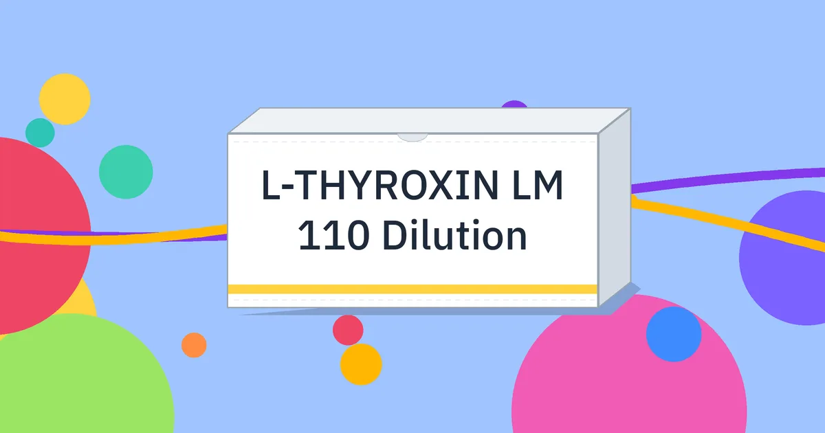 Symbolbild: Packung mit der Aufschrift L-THYROXIN LM 110 Dilution (PZN 12928782) – Verfügbarkeit und Bezug in Apotheken in Frankfurt am Main