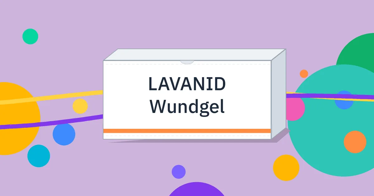 Symbolbild: Packung mit der Aufschrift LAVANID Wundgel (PZN 15372279) – Verfügbarkeit und Bezug in Apotheken in Frankfurt am Main